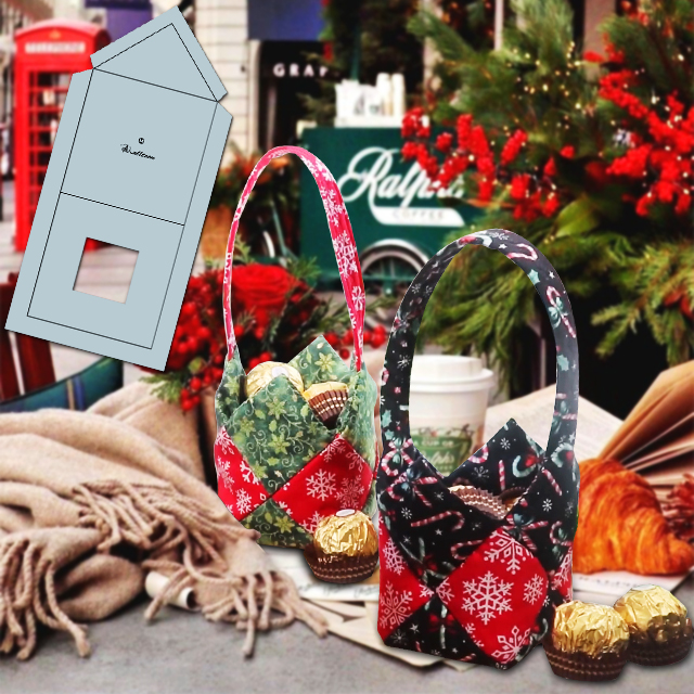 DIY Christmas Gift Basket Template Set - Include Tutorial