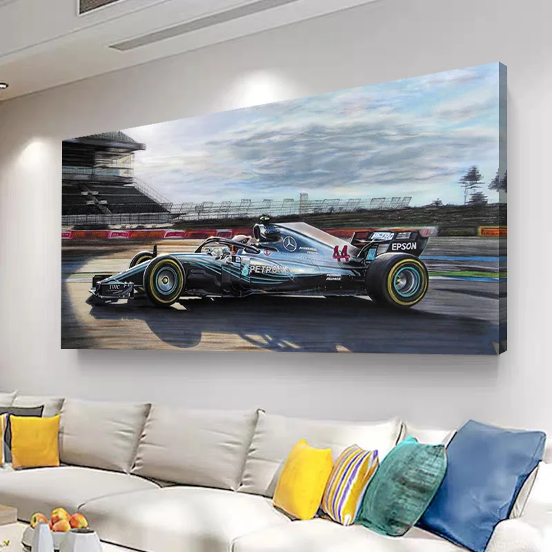 Lewis Hamilton World Champion 2018F1 Mercedes AMG Canvas Wall Art