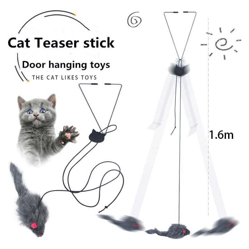 Hanging Door Bouncing Cat Interactive Toy