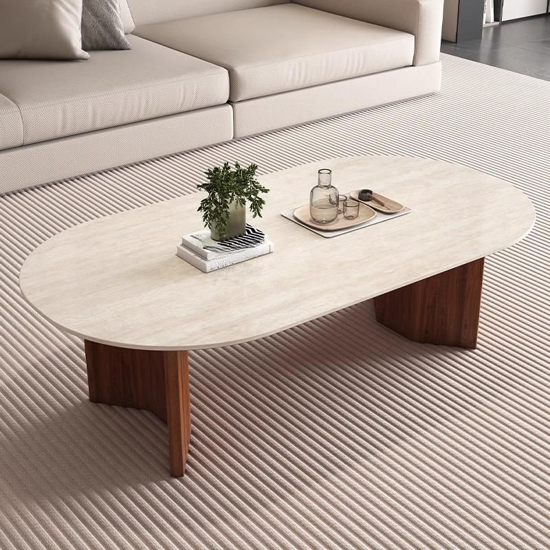 Dual-base Oblong Board Game Coffee Table