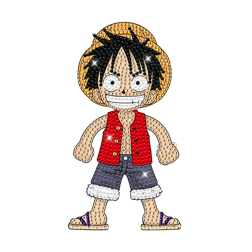Acrylic One Piece Character Luffy 5D DIY Diamond Art Shake Head ...