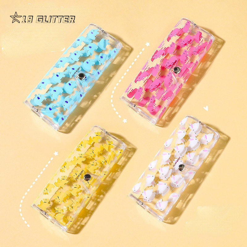 Cartoon Animal Travel Women Transparent PVC Eye Glasses Box Bag Case ...