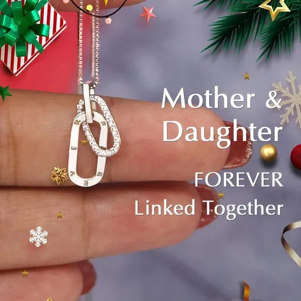 Mother & Daughter Forever Linked Together Necklace