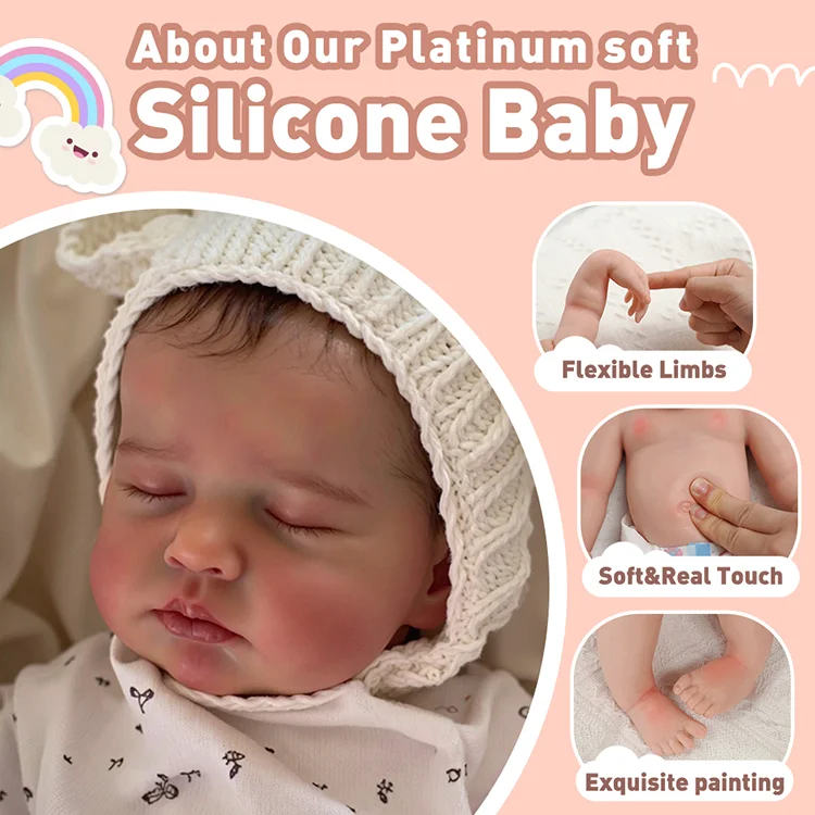 12"&16" Full Liquid Solid Platinum Silicone Baby Doll, No Joint More ...