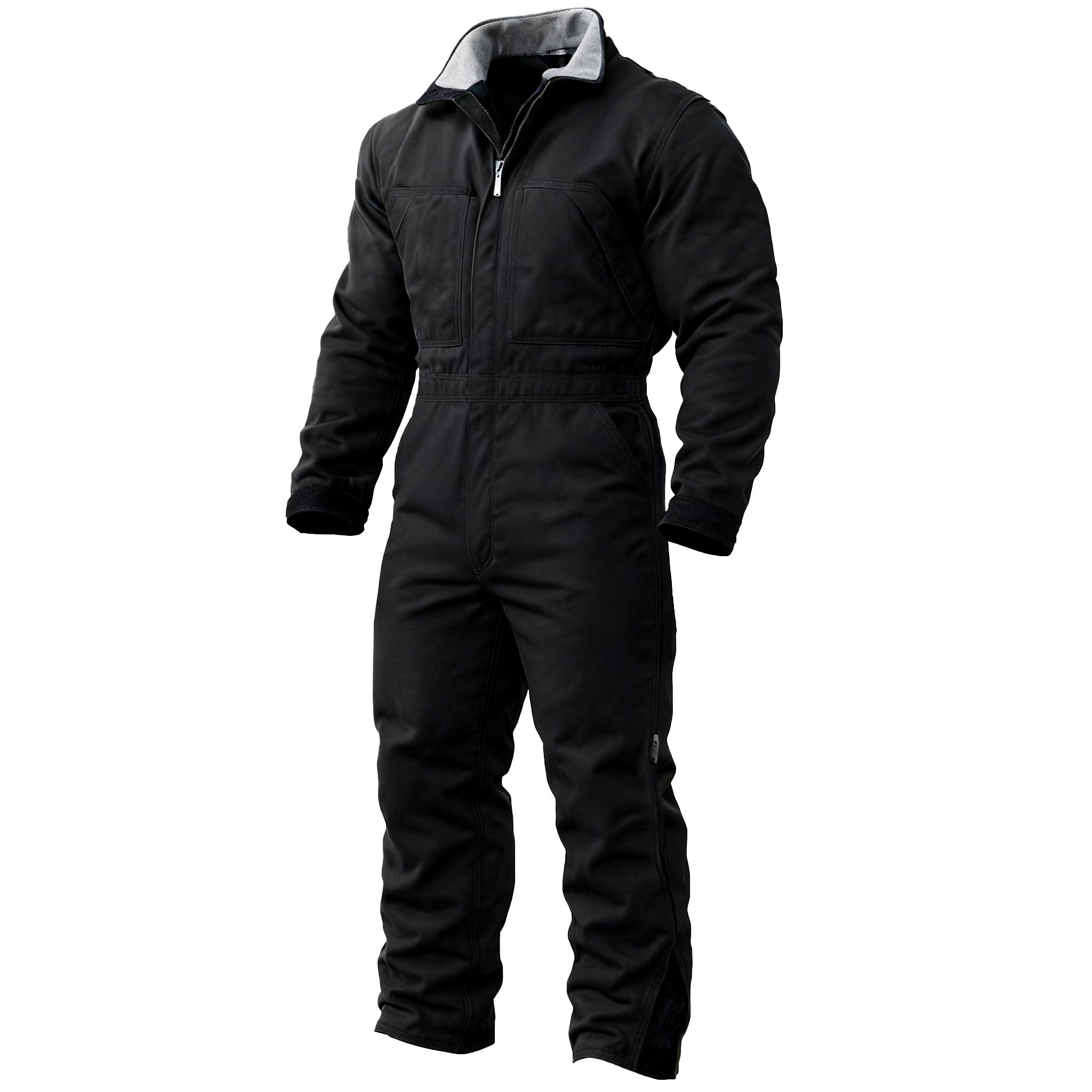 Black Functional Coverall for All-Weather Protection