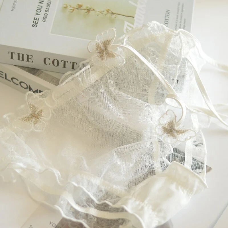 Billionm Underwear Unilateral Butterfly Tie Fairy Mesh Underwear Girls ...