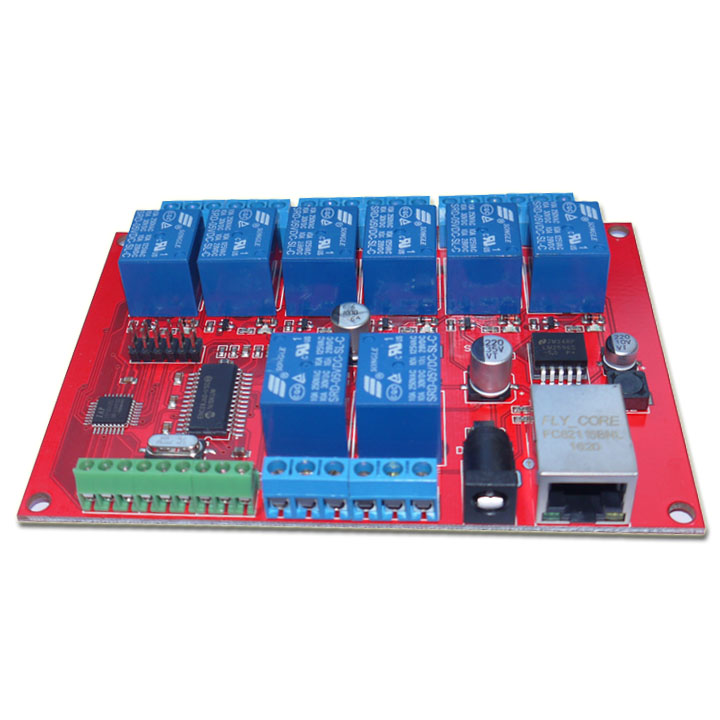 8 Way Ethernet Relay Module 8 Channel Telecommunications Network Switch TCP UDP Controller ...