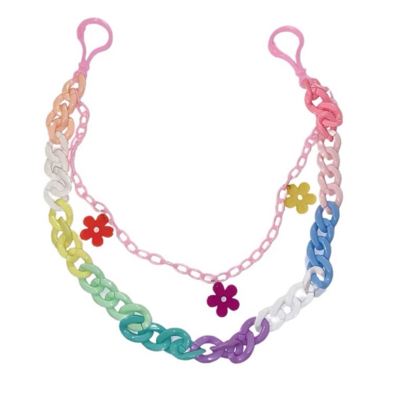 PURPLE LOVERS BELT CHAIN/RAINBOW FLOWERS BELT CHAIN