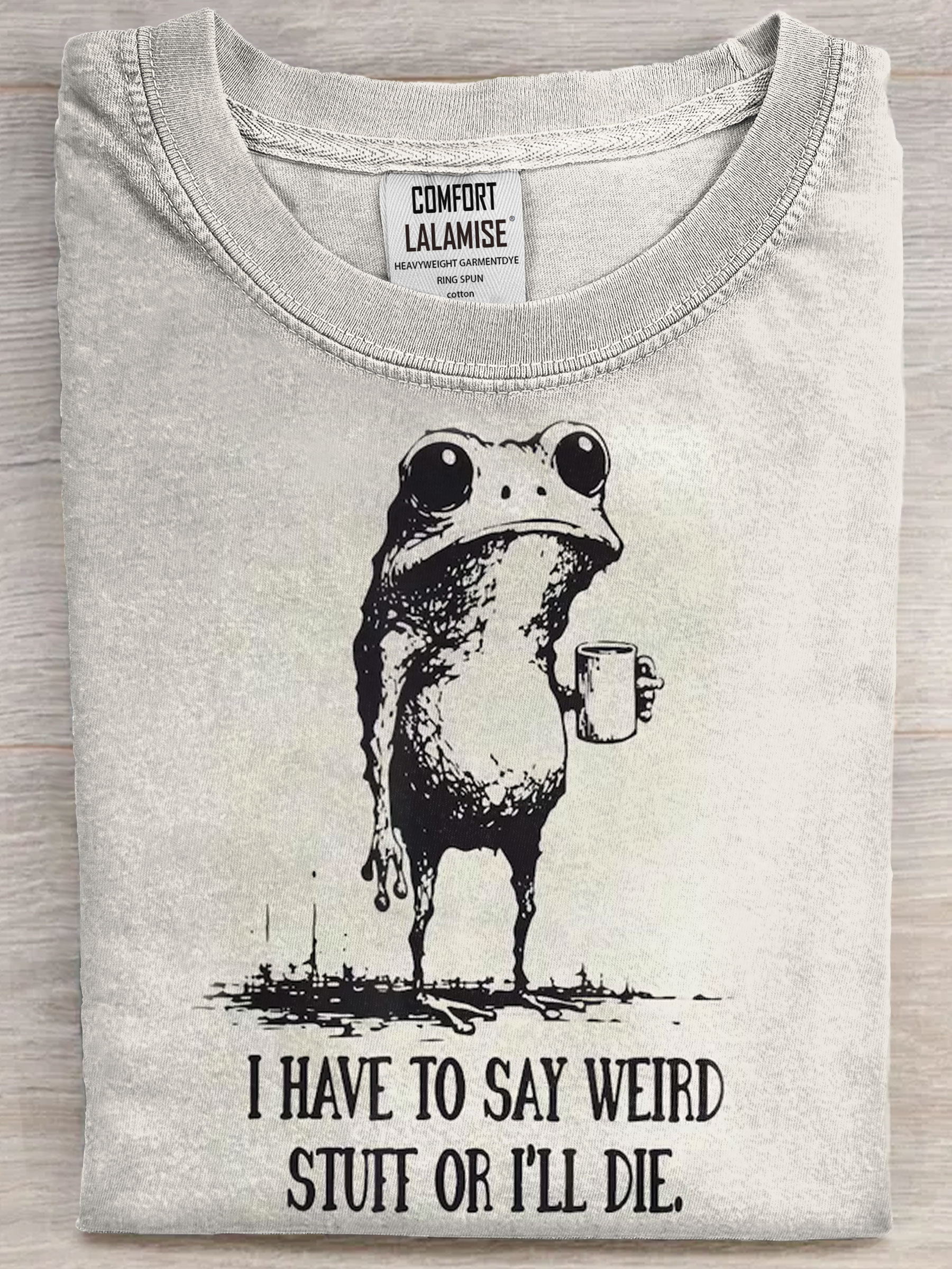 I Have to Say Weird Stuff or I’ll Die Funny Frog Art Print Casual Short ...