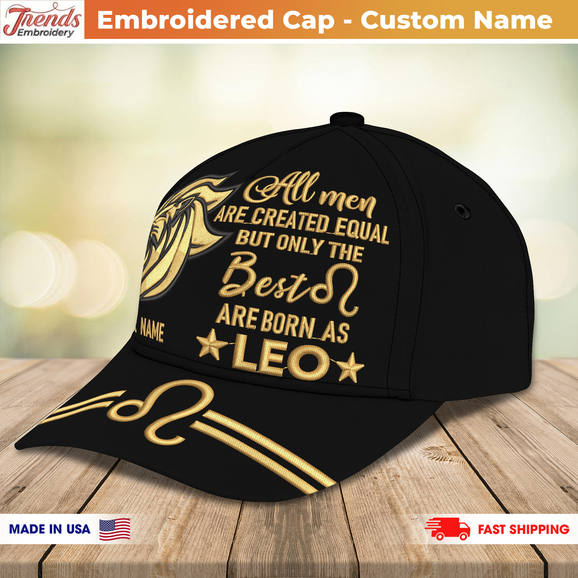 Customized Embroidery Cap All Men Are Created Equal But Only The Best ...