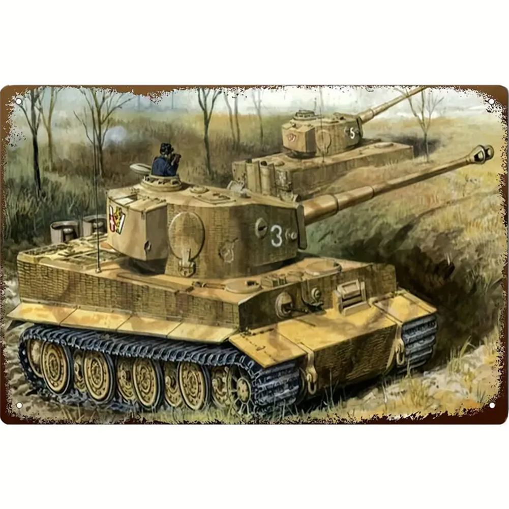 Military Tank - Vintage Metal Signs - 30*40cm