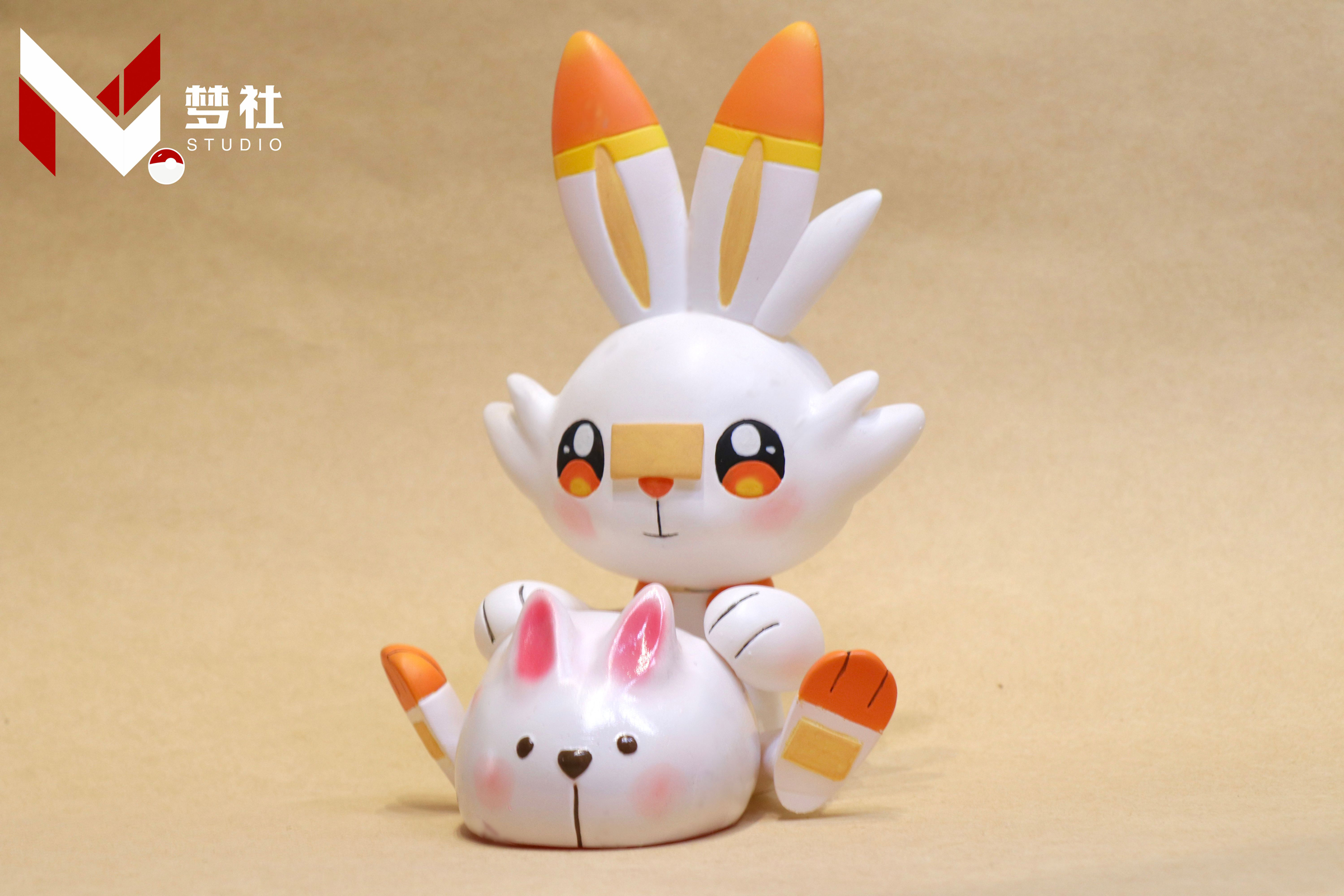 Lantern Festival Scorbunny - Pokemon Resin Statue - MengShe Studio