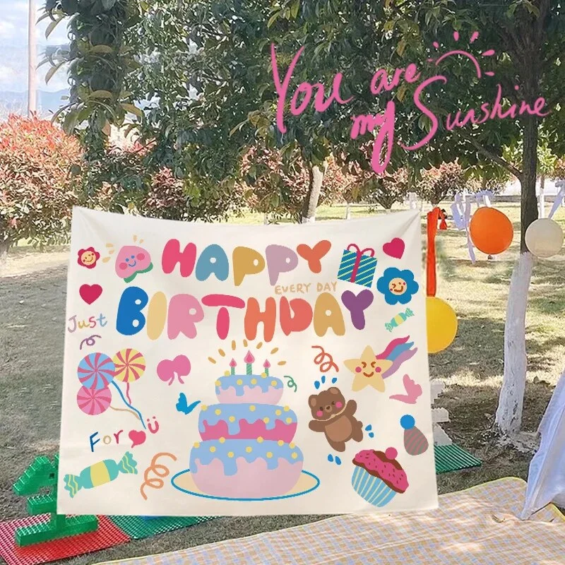 Nigikala Birthday Background Clot Creative Party Banner Happy Birthday ...