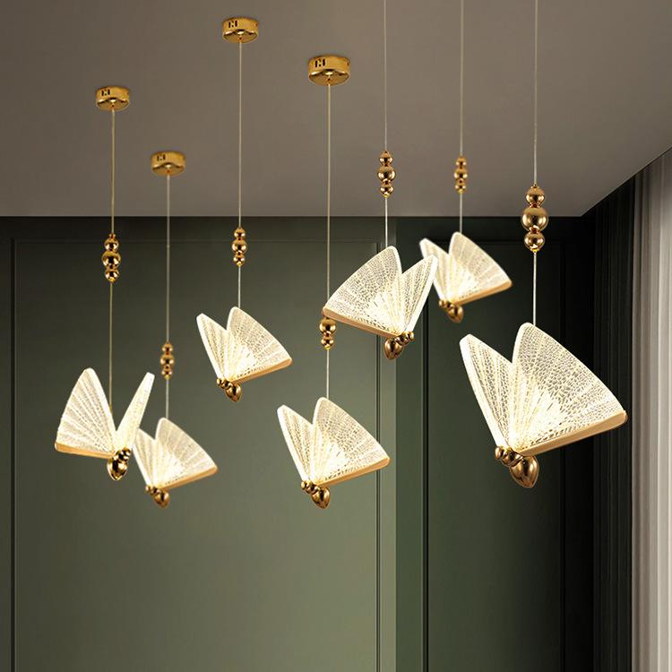 Butterfly single head lamp light luxury net red postmodern bedroom ...