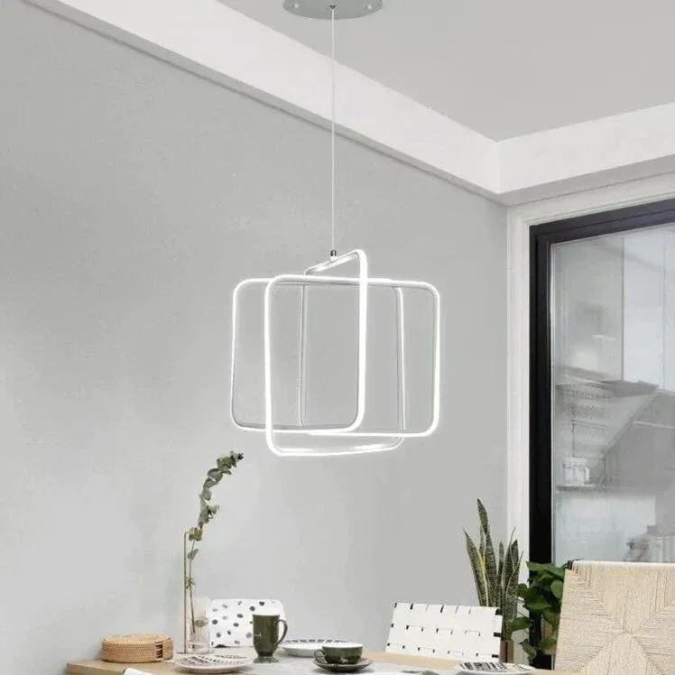 White Color Modern LED Simple Pendant Lights For Living Room Kitchen ...