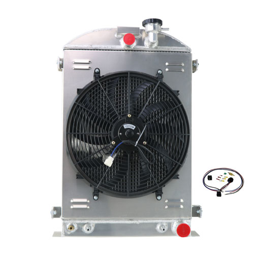 Alloyworks STRENGTHEN COOLING 3 Row Radiator Shroud Fan For Ford Model ...