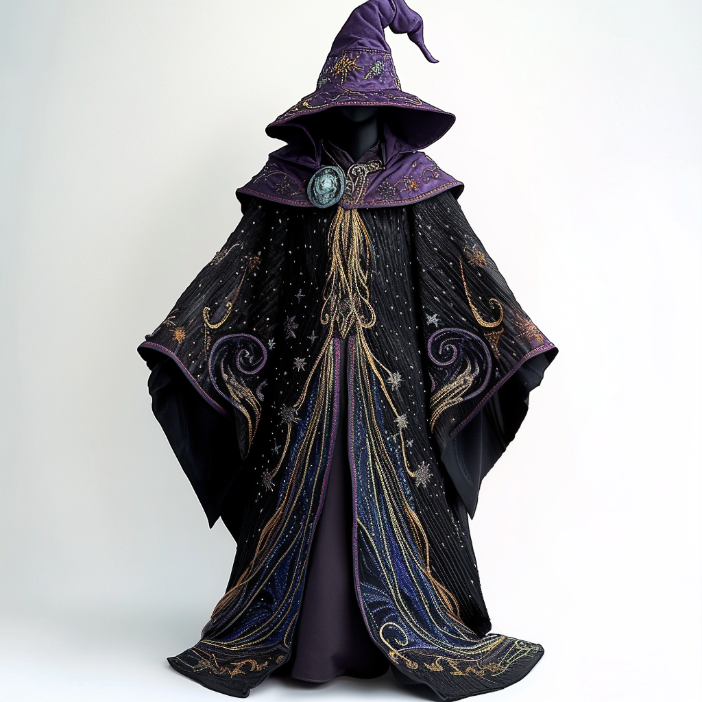 Warcraft Wizard Hooded Warlock cloak and robe c478