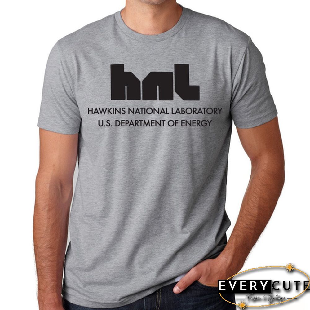 Stranger Things Shirt - Hawkins National Laboratory - Heather Grey