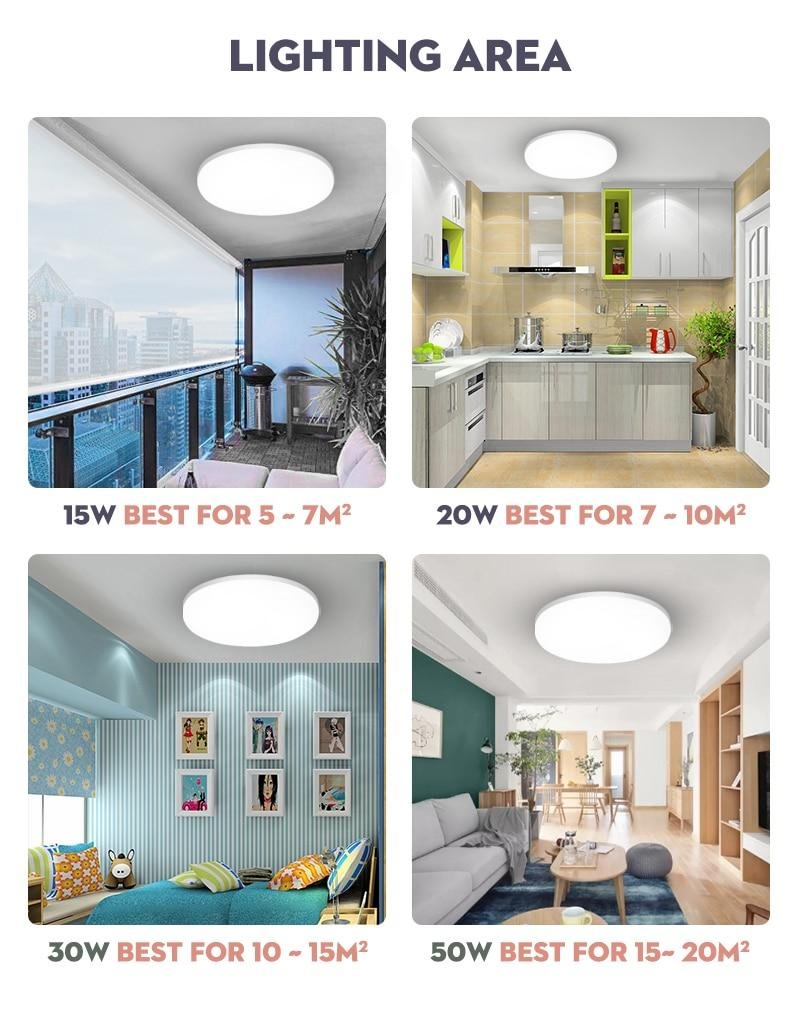 Ultra Thin LED Ceiling Lights 15/20/30/50W Modern Led Ceiling Lamps for ...