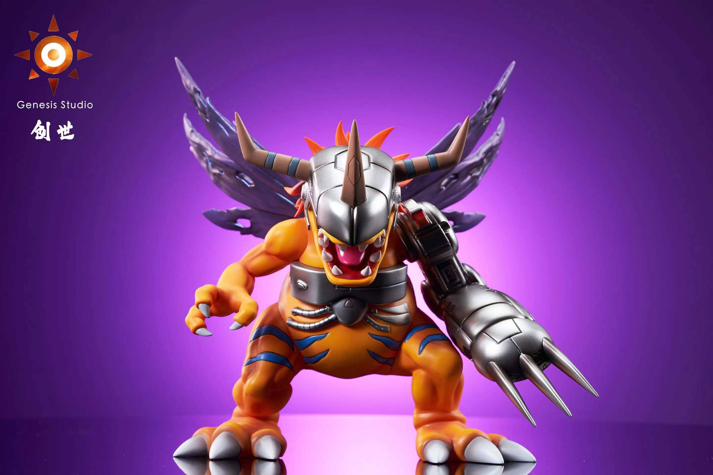 Metal Greymon - Digimon Resin Statue - Genesis-Studio [In Stock]