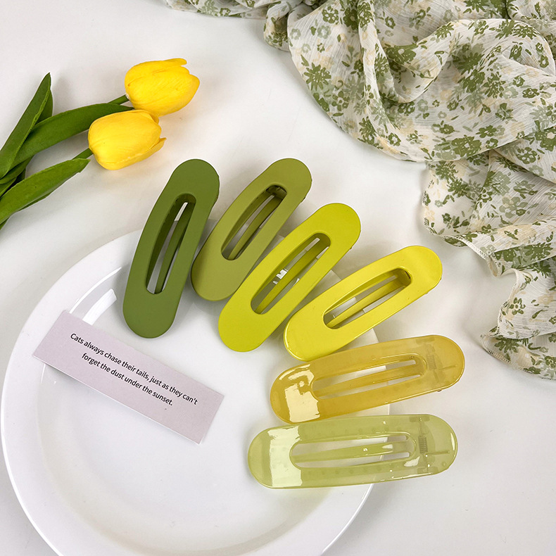 SPRING AND SUMMER GREEN HAIR CLIP SET