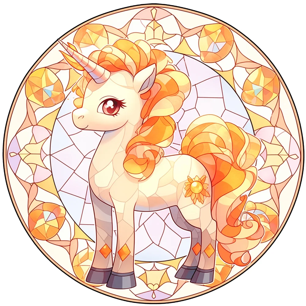 My Little Pony Glass Painting (canvas) full round/square drill diamond ...