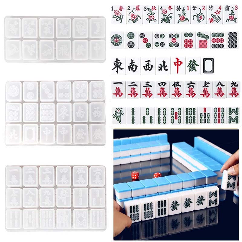 Mahjong Resin Molds Set | Custom Game Piece Crafting Supplies | CrazyMold