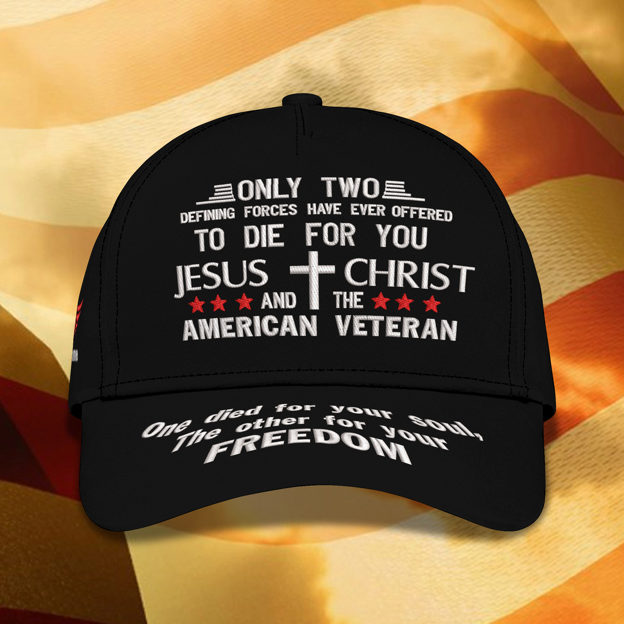 Custom Embroidery Cap - Jesus Christ And The American Embroidery Cap