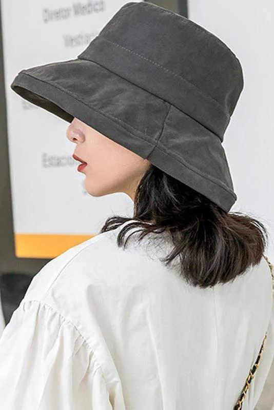 Casual Solid Flat Top Bucket Hat