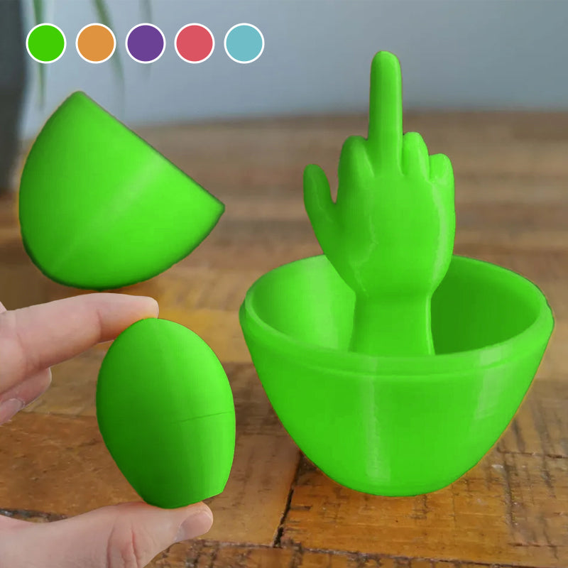 Funny 3D Printed Middle Finger Egg