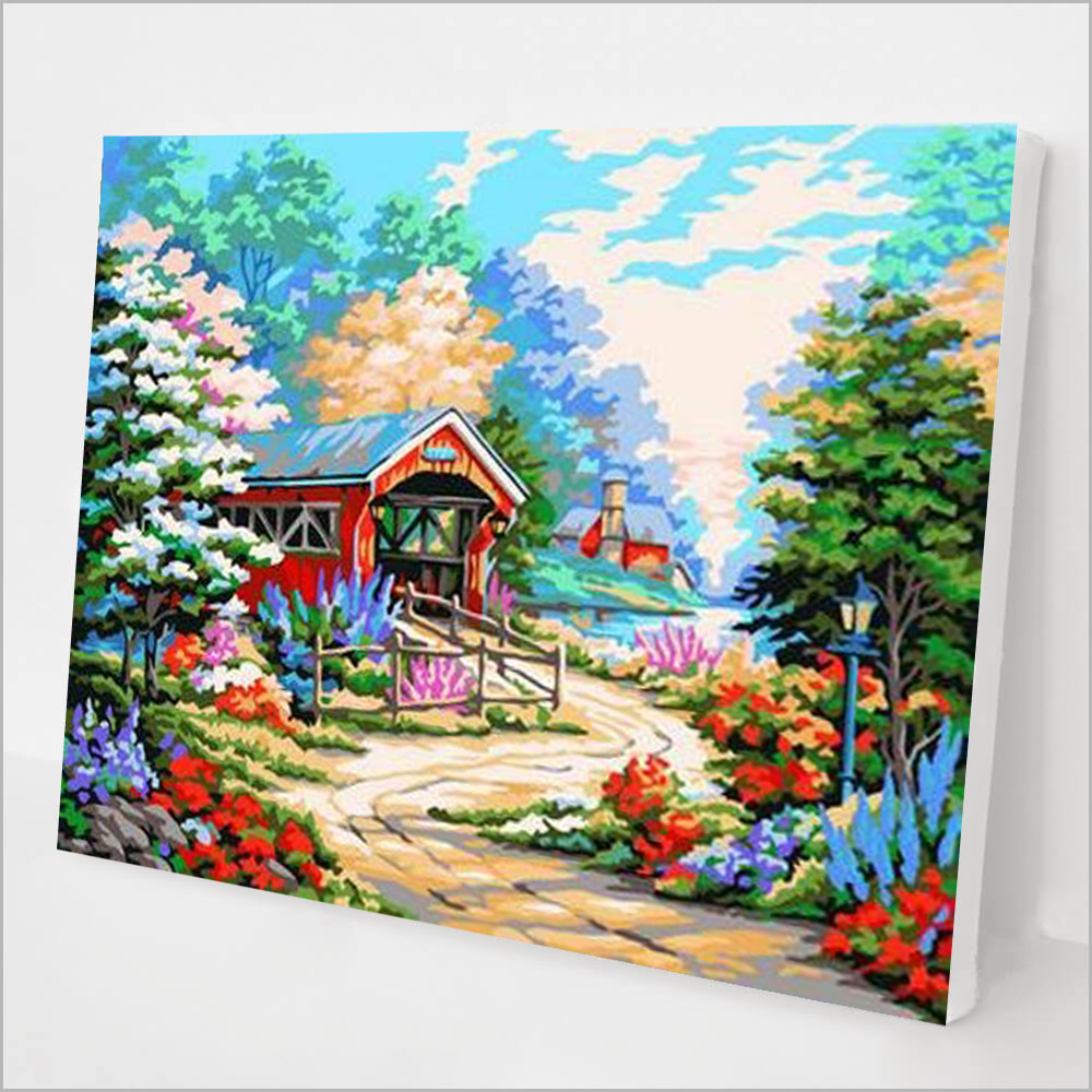 DIY Painting By Numbers | Landscape Cottage