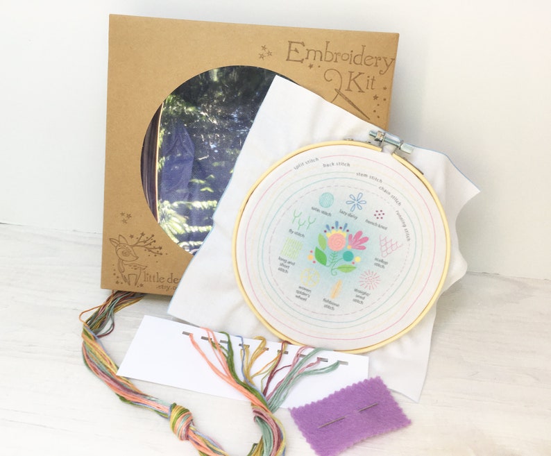 Stitch Sampler Full Kit Beginner Hand Embroidery Kit