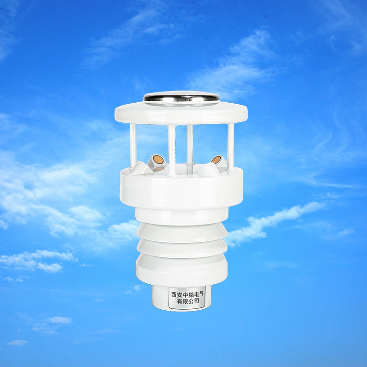 Industrial anemometer wind speed sensor with rain transmitter
