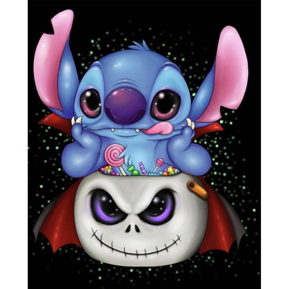 Cartoon Cute Stitch (canvas) full round or square drill diamond painting