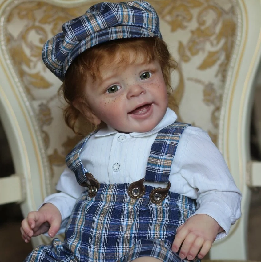 (This Is Yannick Baby) 20" Blonde Silicone Reborn Doll Girl with Two Teeth