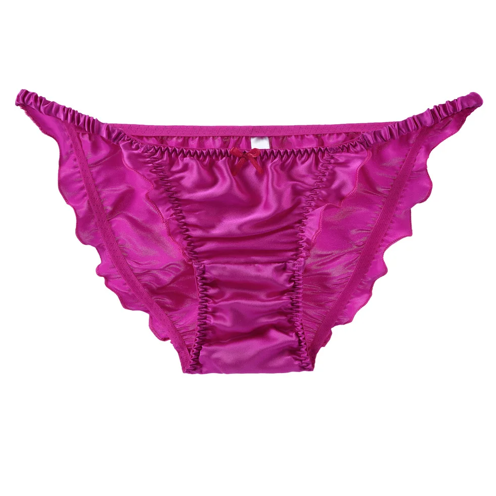 100% Mulberry Silk Panties Extra Fine Silk Ruffle Briefs