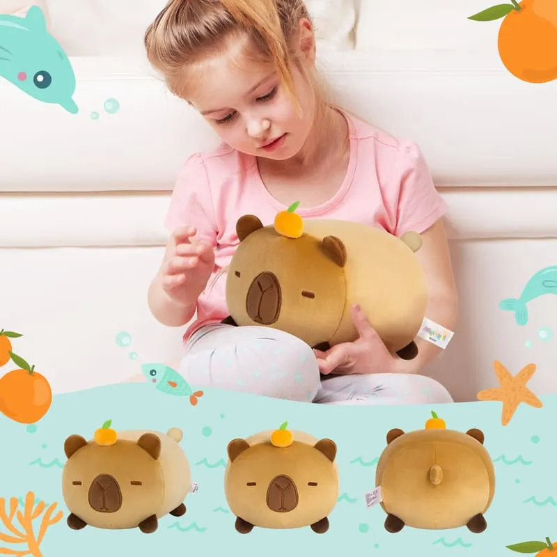 Mewaii® Fluffffy Family Tangerinr Capybara Stuffed Animal Kawaii Plush ...