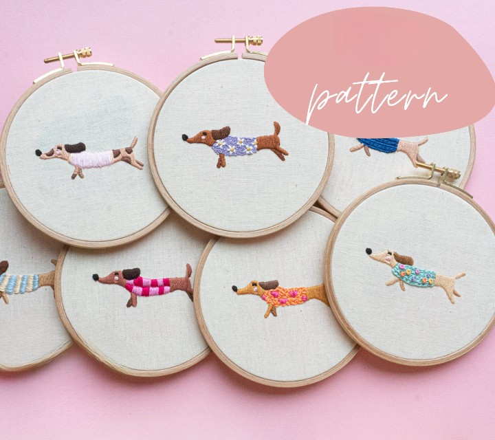 Dachshund Embroidery Pattern