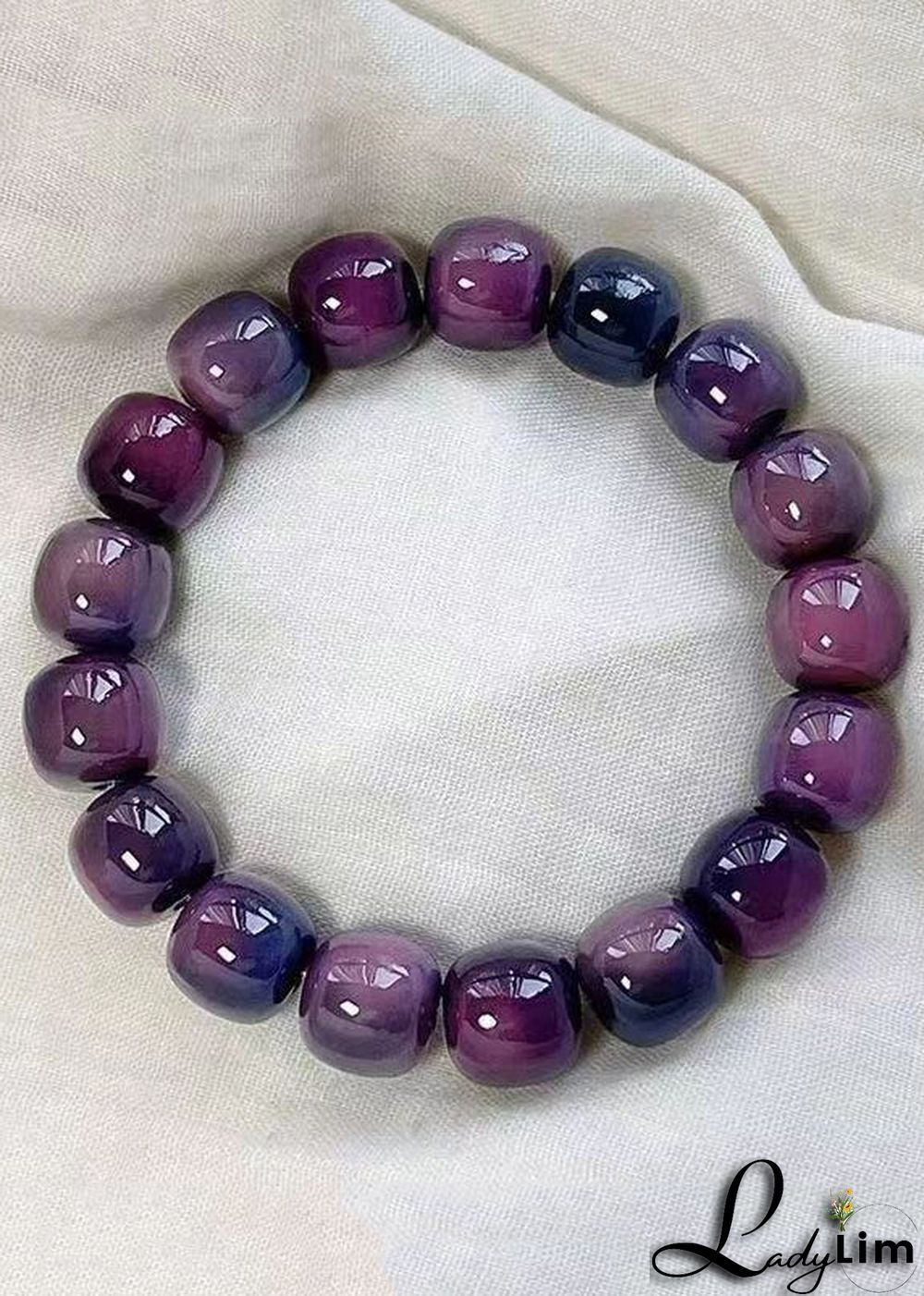 Handmade Purple Ball Bodhi Bracelet - Ladylim