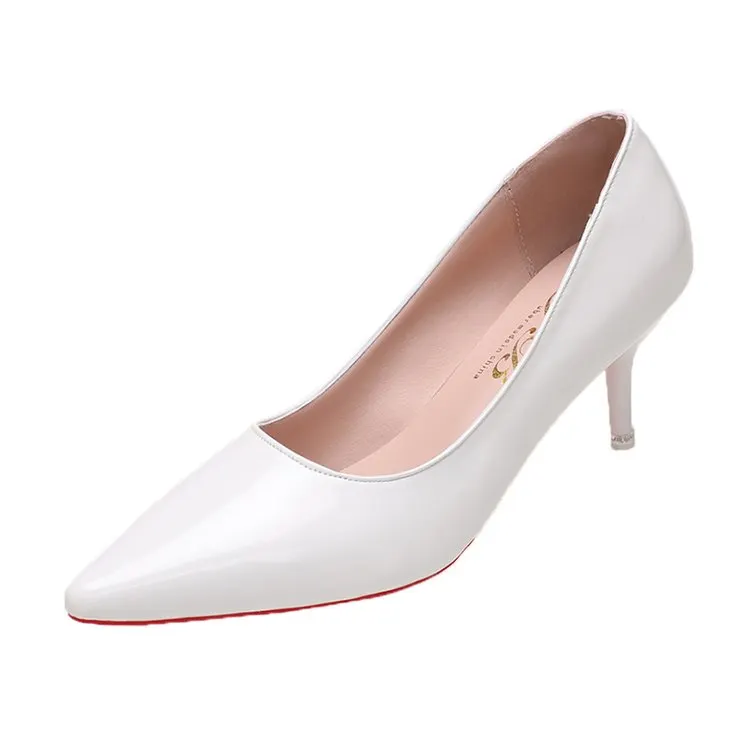 Yyvonne Color Small Fresh High Heels Patent Leather Stiletto Single ...