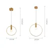 Nordic Circular Ring Pendant Lights Modern Handlamp For Restaurant ...