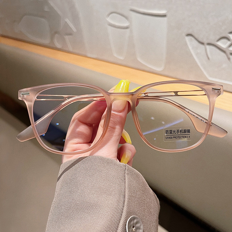 European American Style Glasses Frames Square Shape Blue Light Blocking ...