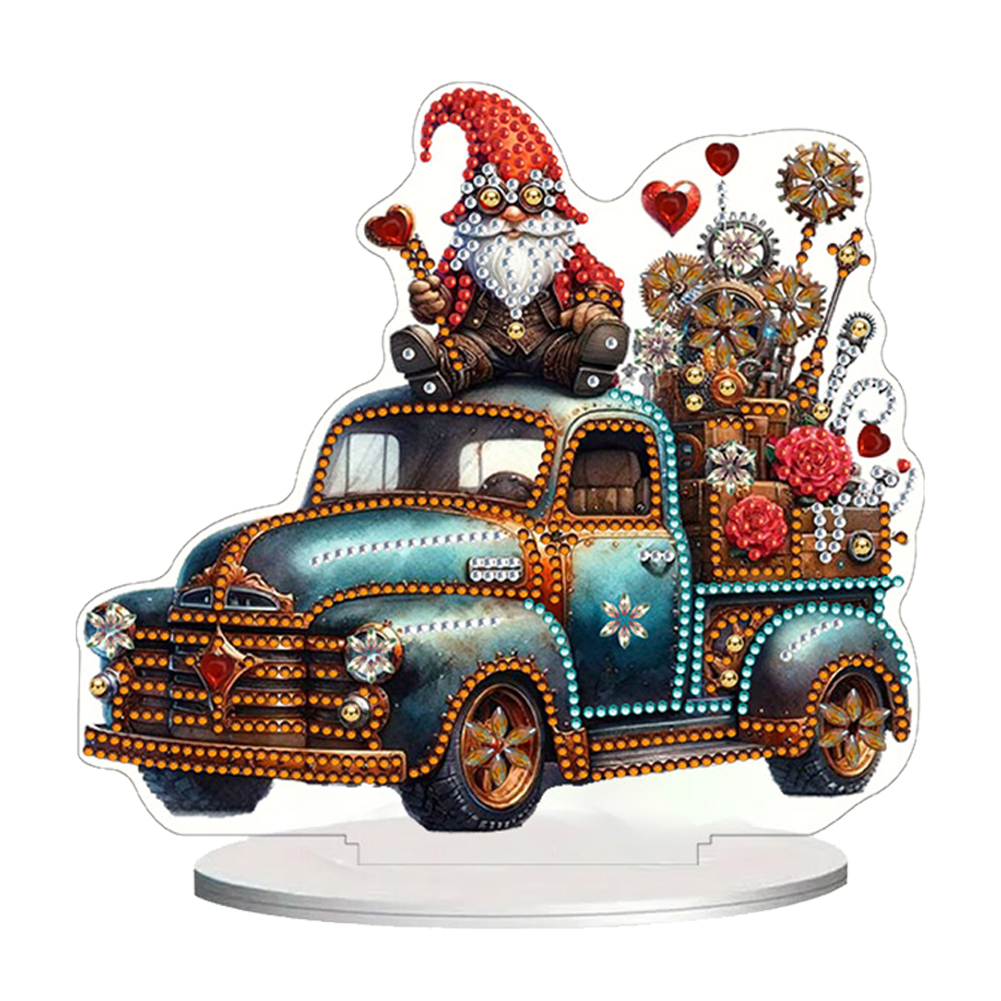 Single-Side Handmade Desktop Diamond Art for Beginner (Mechanical Car ...