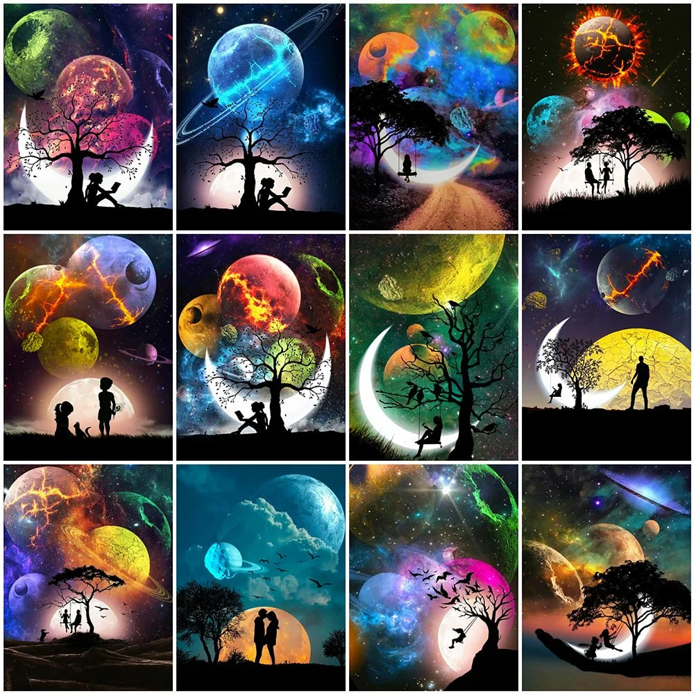 Diamond Painting - Full Drill - Romantic Night