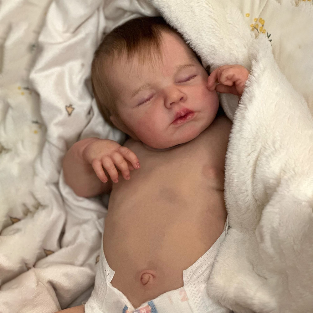 20" Real Lifelike Reborn Newborn Silicone Baby Sleeping Girl Named ...