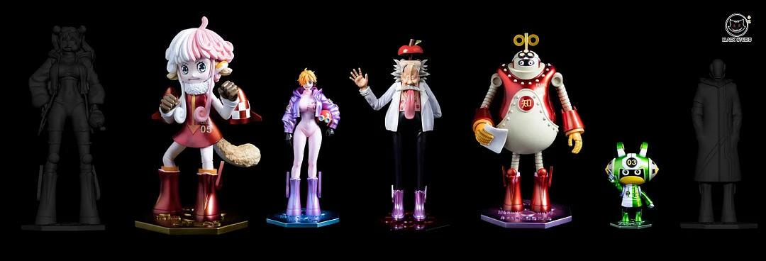 Lilith & Atlas & Pythagoras & Edison - ONE PIECE Resin Statue - Black ...