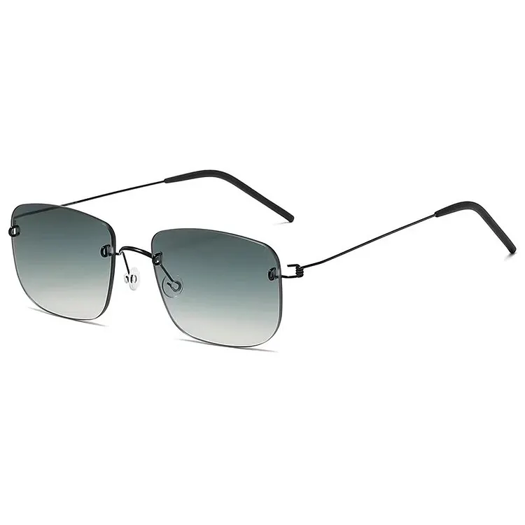 Sunglasses Men Women Square Titanium Screwless Eyewear Prescription ...