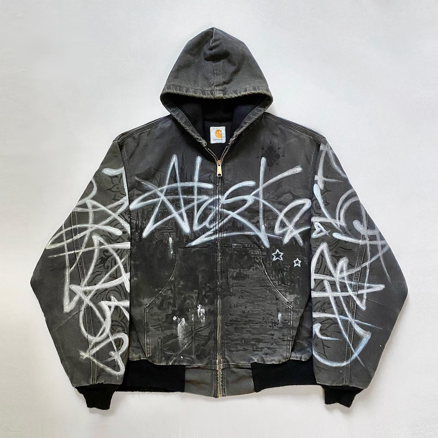 Vintage distressed work velvet jacket