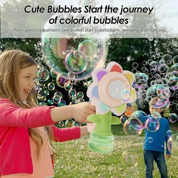 Color Flower Bubble Machine
