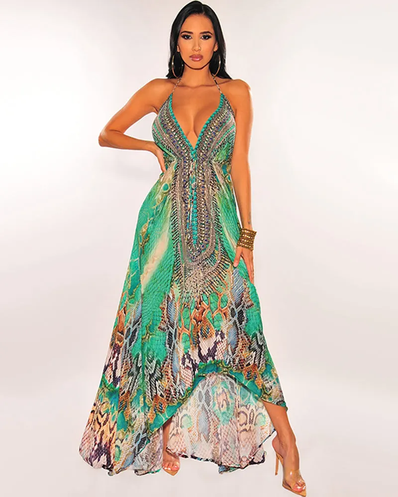 Mix Pint Maxi Dress